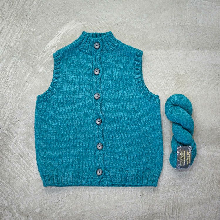 【MK-013】シンプルなベスト レシピ 毛糸とレシピのセット | Seeknit store